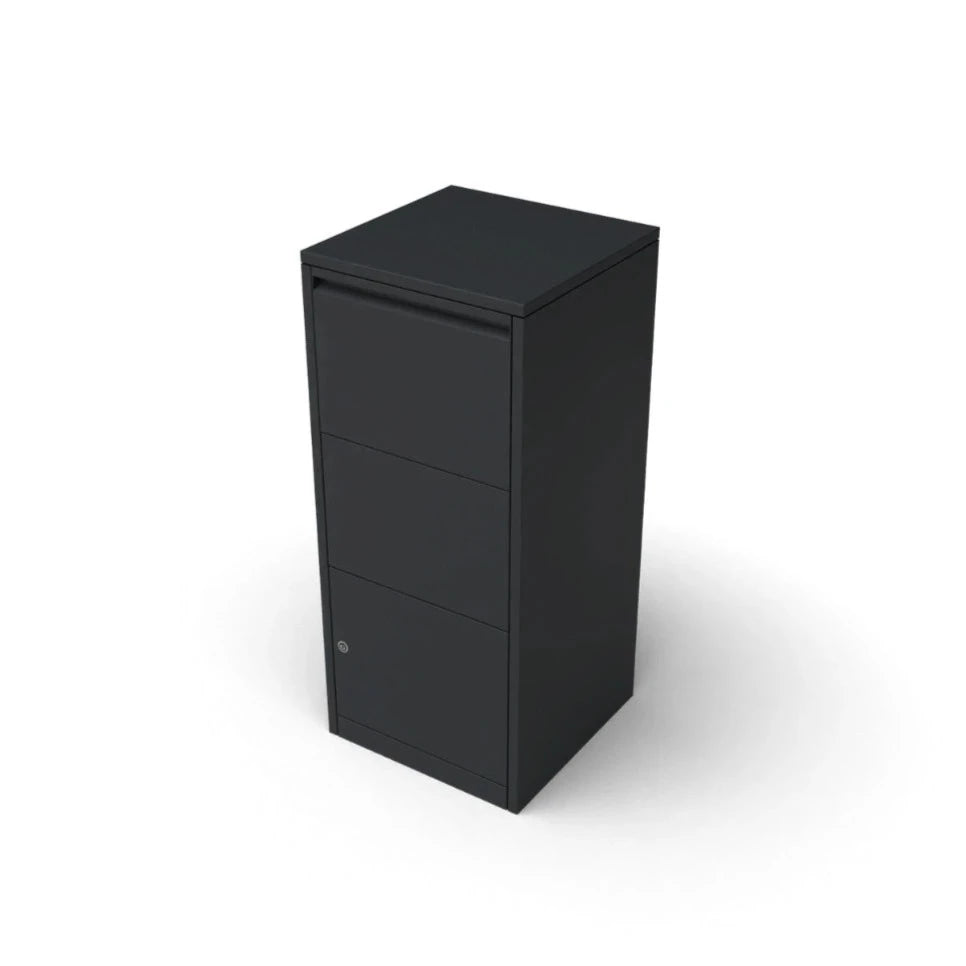 Standbriefkasten aus Stahl "PILAR" | mit Paketeinwurf – OFIVO